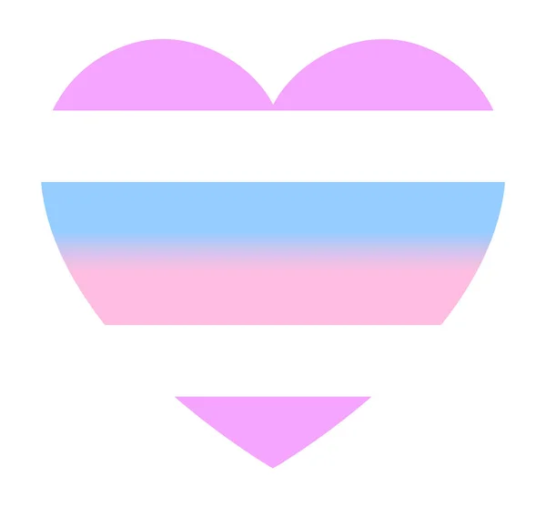 Trans Gender Heart Flag Vector Illustration Isolated Transgender ...