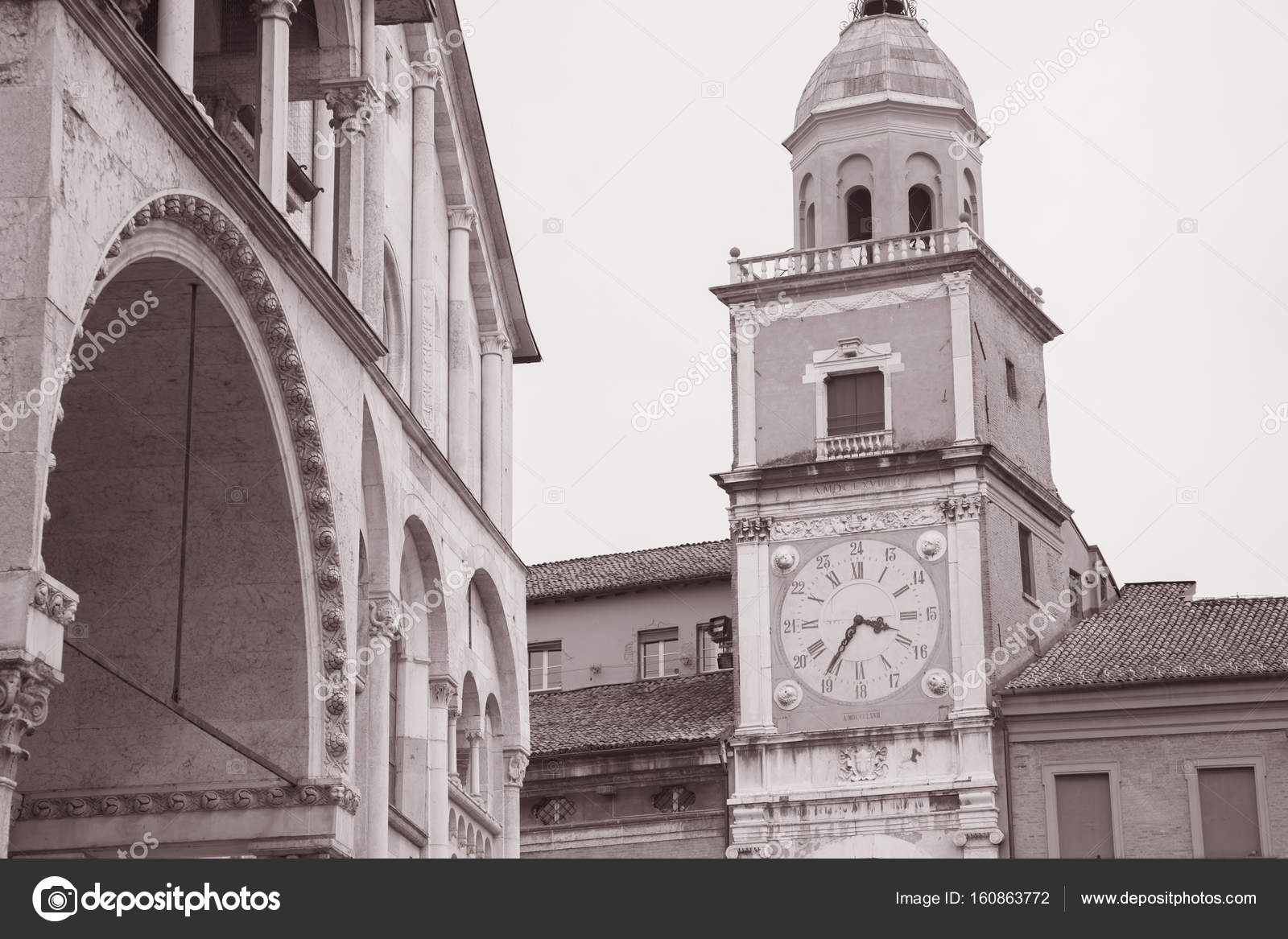Clock Tower and City Hall Facade; Modena; Italy Stock Photo by ©kevers ...