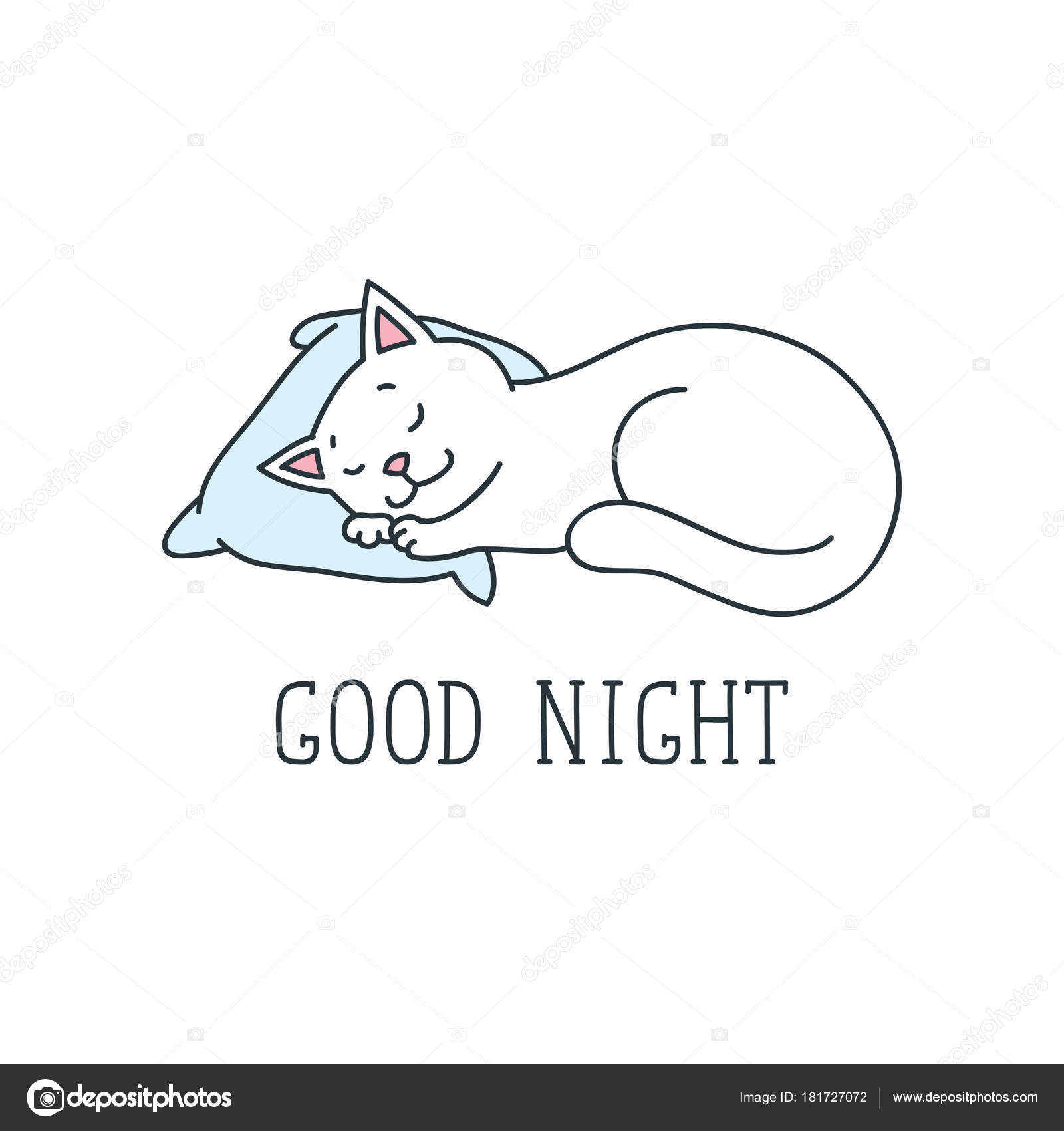 Cute Cat Good Night