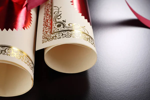 Roll certificate with ribbon Stock Photo by ©eskaylim 138921552