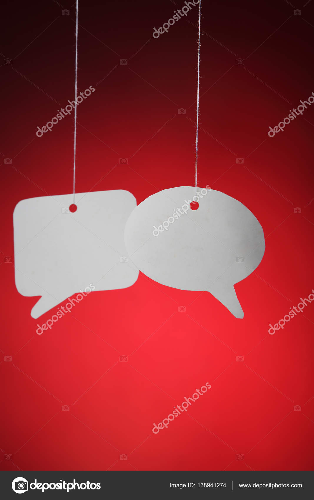 Hanging speech bubbles Stock Photo by ©eskaylim 138941274