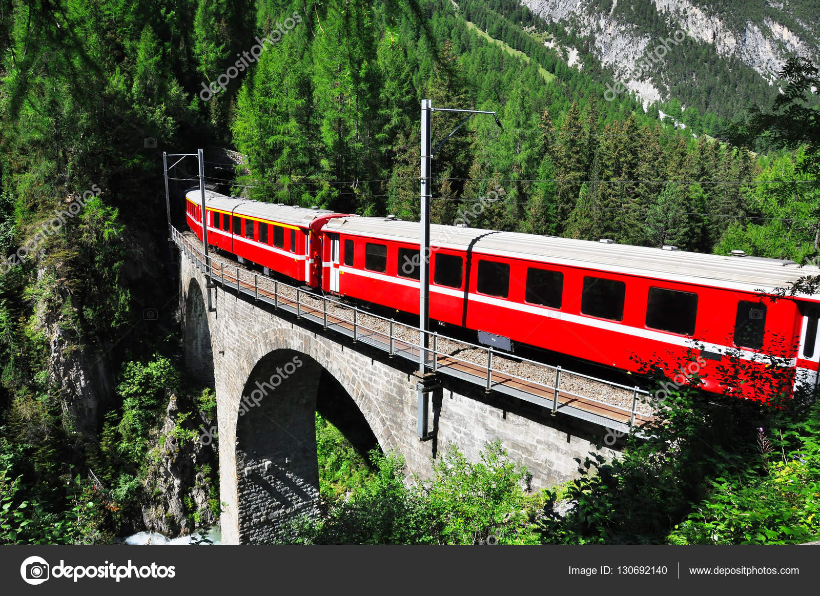 Red swiss train Stock Photo by ©nixki 130692140