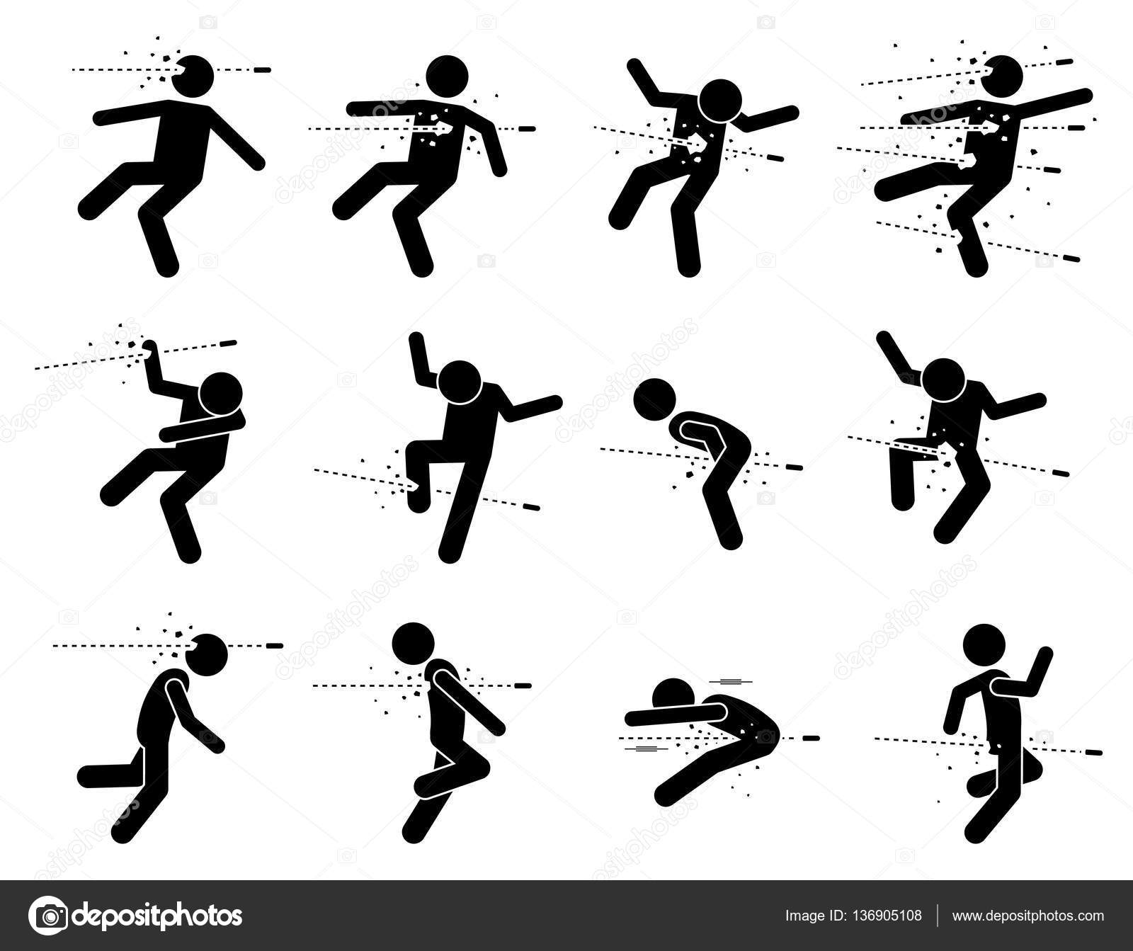 Dead Stick Figure With Gun