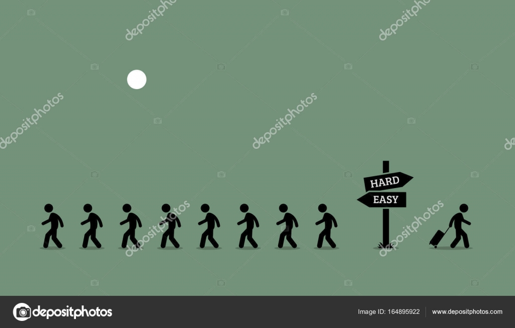 The Road Less Traveled. Stock Vector Image by ©leremy #164895922
