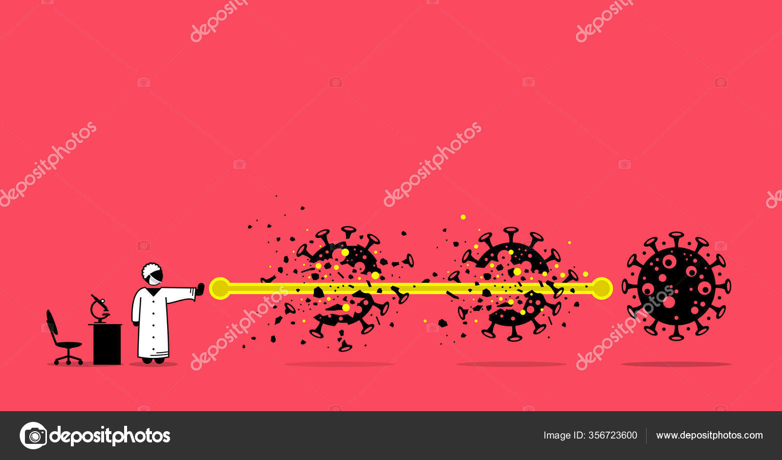 Lab Scientist Destroy Defeat Coronavirus Virus Finding Solution ...