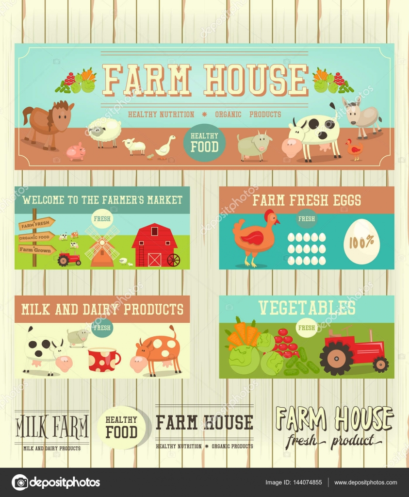 Farm House Posters Stock Vector by ©elfivetrov 144074855