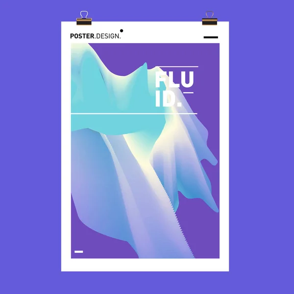 Colorful abstract liquid and fluid poster and cover design. Minimal ...