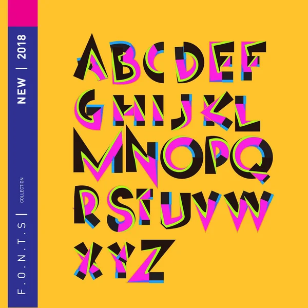 Vector Abstract Colorful Font Alphabet Stock Vector by ©rebermant 212716688