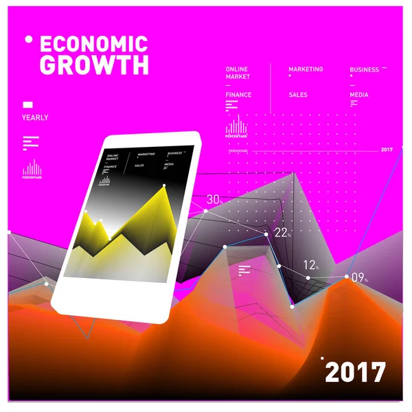 Vector illustration Mobile apps Digital Marketing. Smart phone and Apps ...