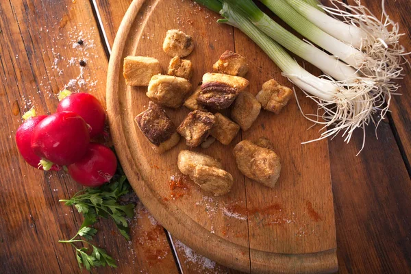 Traditional Serbian food pork greaves — Stock Photo © uroszunic #56578711