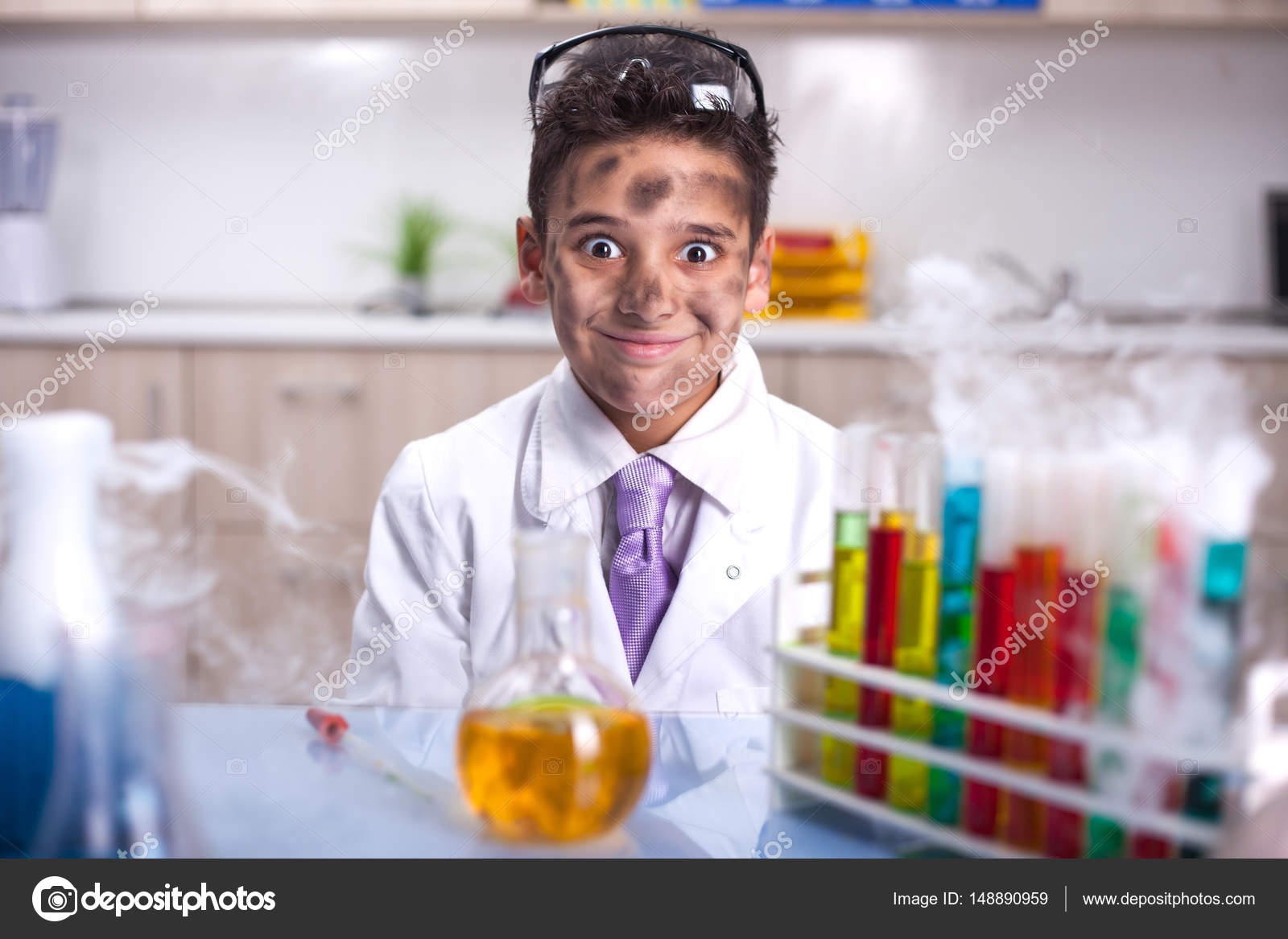 Boy in the laboratory Stock Photo by ©pyotr021 148890959