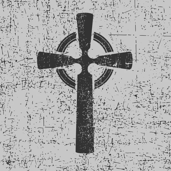 Grey cross on grunge black background. Stock Vector Image by ...