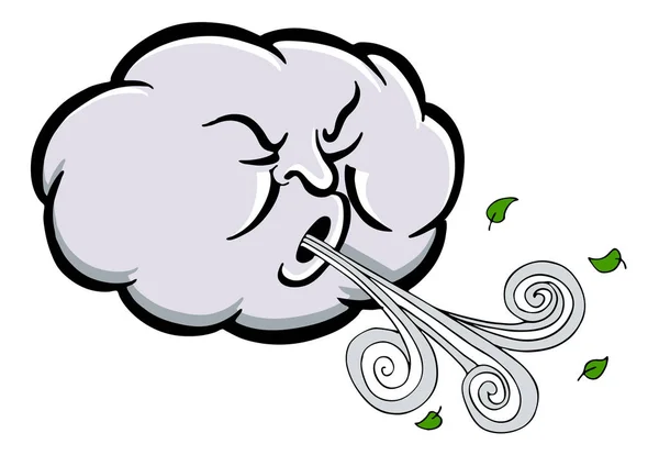 Windy Cloud Cartoon
