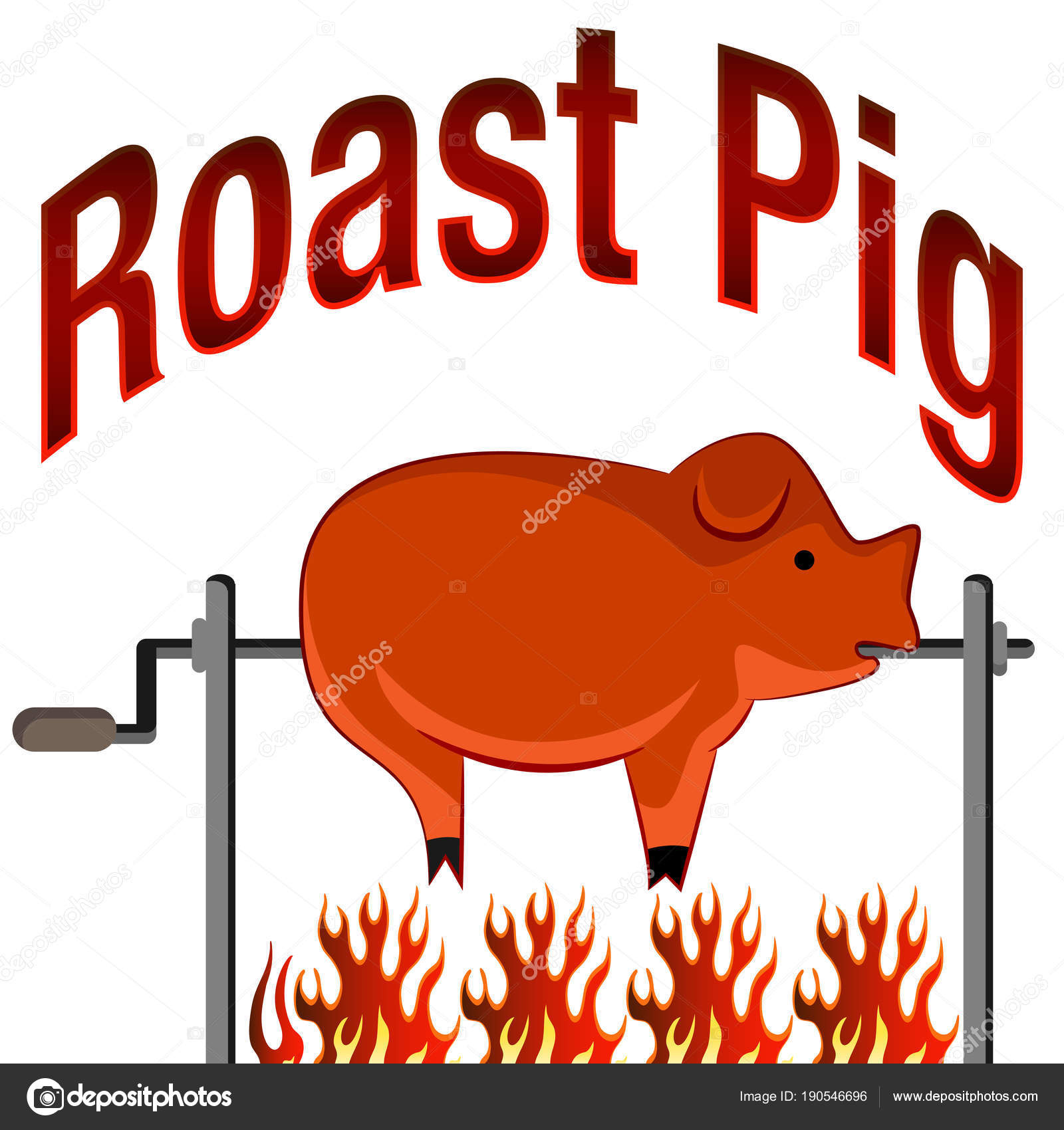 Roasted Pig Cartoon and Text Stock Vector Image by ©cteconsulting ...