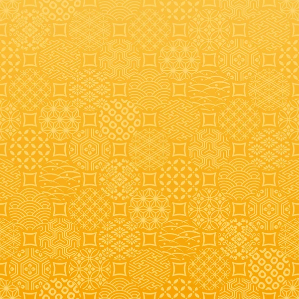 Japanese traditional pattern. orange background. Stock Vector by ...