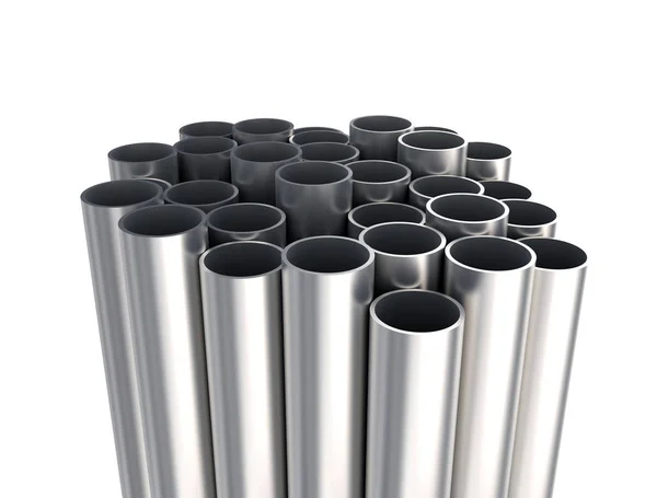 Metal tubes industrial background Stock Photo by ©Jezper 174263990