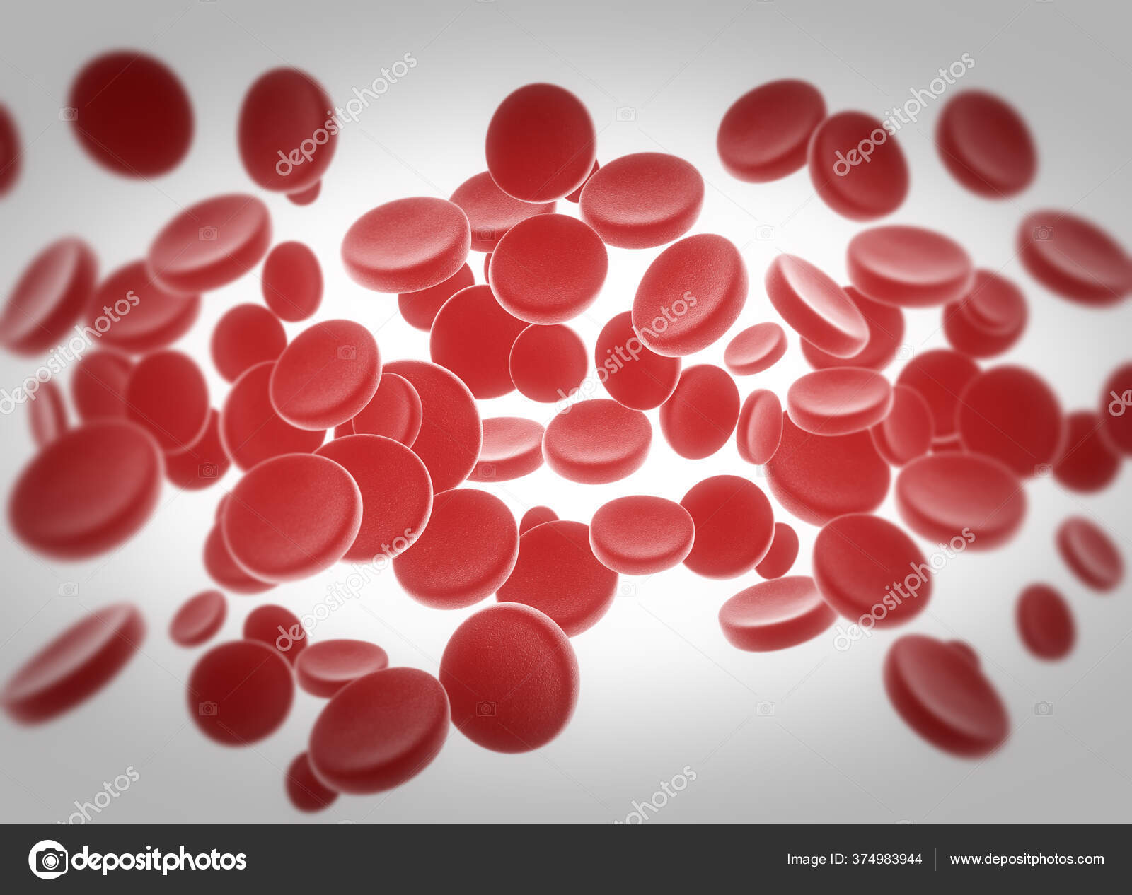 Flow Blood Cells Render — Stock Photo © Jezper #374983944