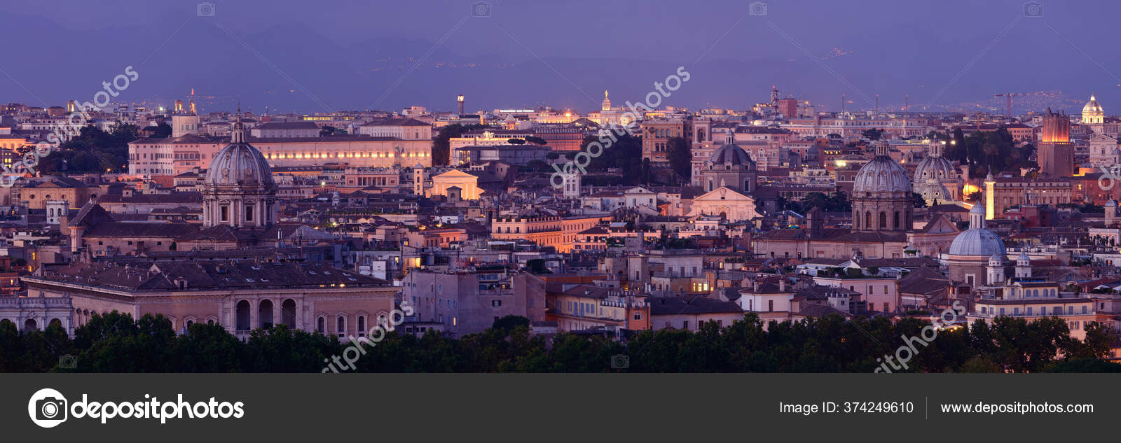 Download - Rome rooftop panorama view with skyline and ancient ...