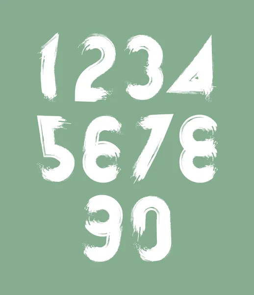 Vector stylish brush digits Vector Art Stock Images | Depositphotos