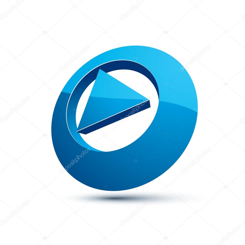 Three-dimensional play sign Stock Vector by ©Ostapius 125721320