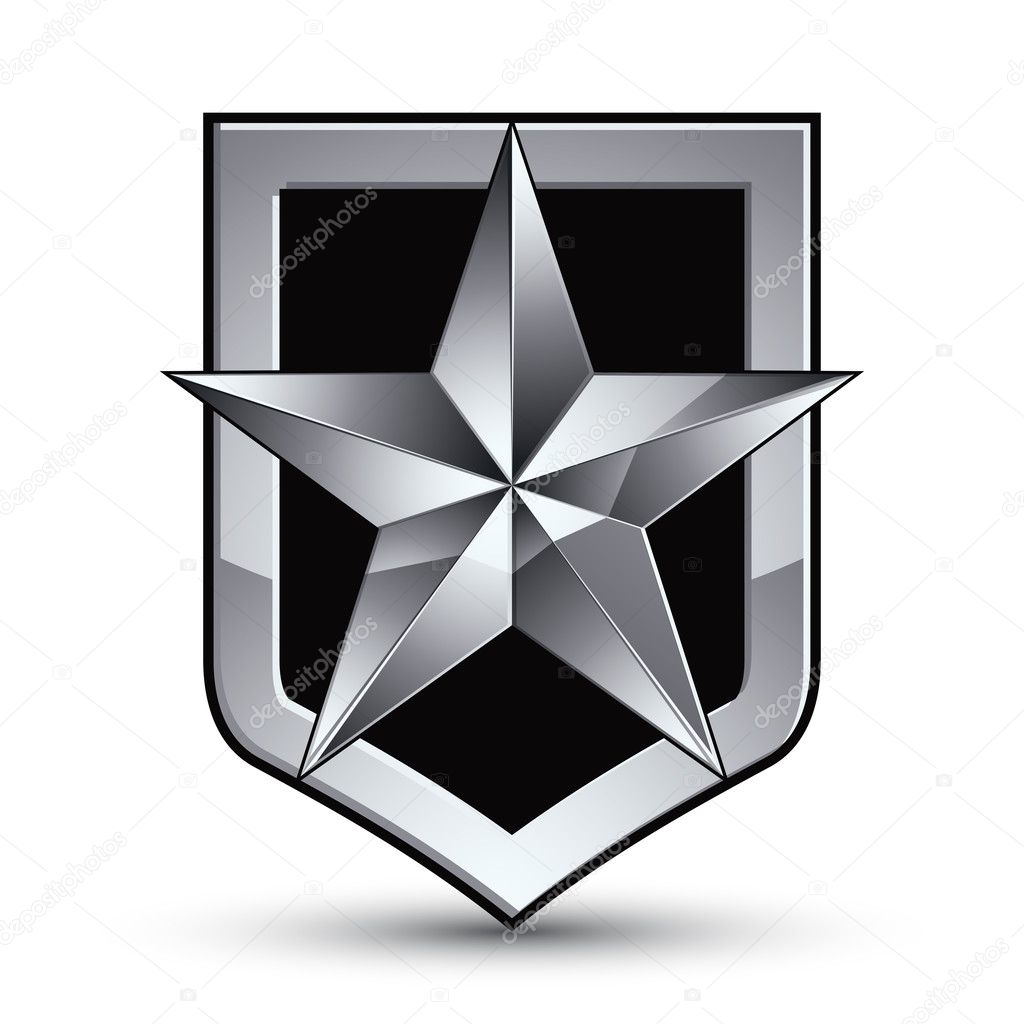 3d heraldic template with pentagonal star Stock Vector Image by ...