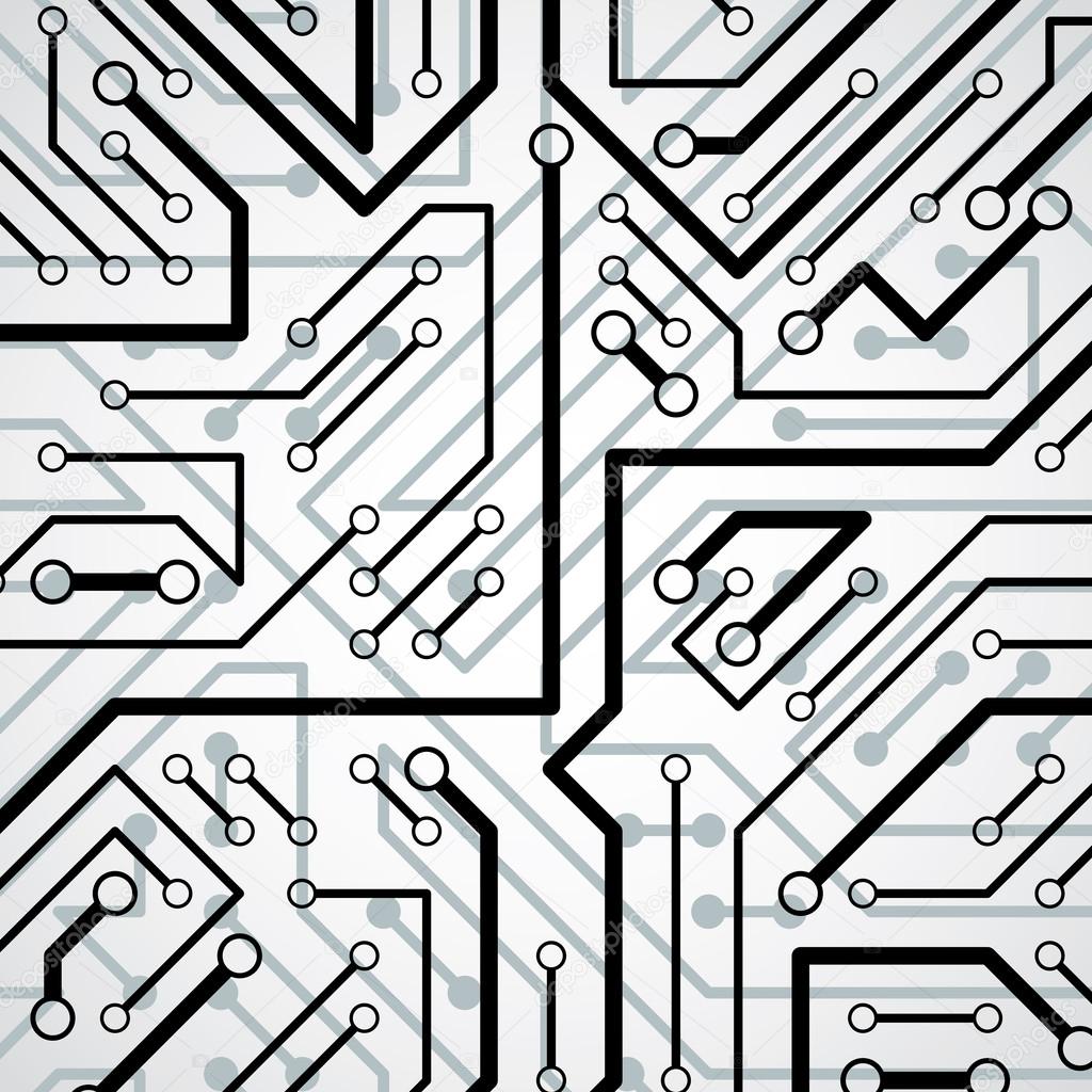 Electronic pattern with microchip scheme ⬇ Vector Image by © Ostapius ...