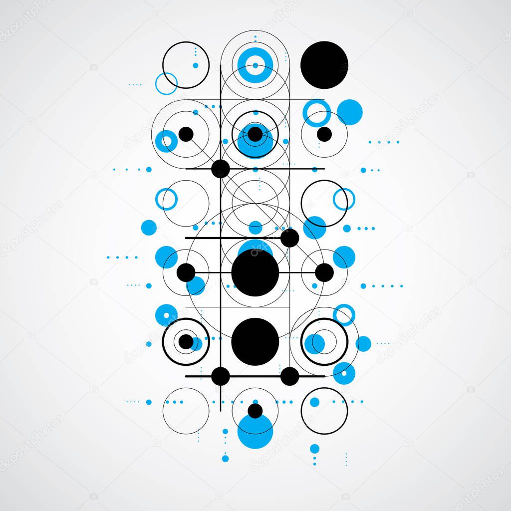 Retro abstract geometric engineering background — Stock Vector ...