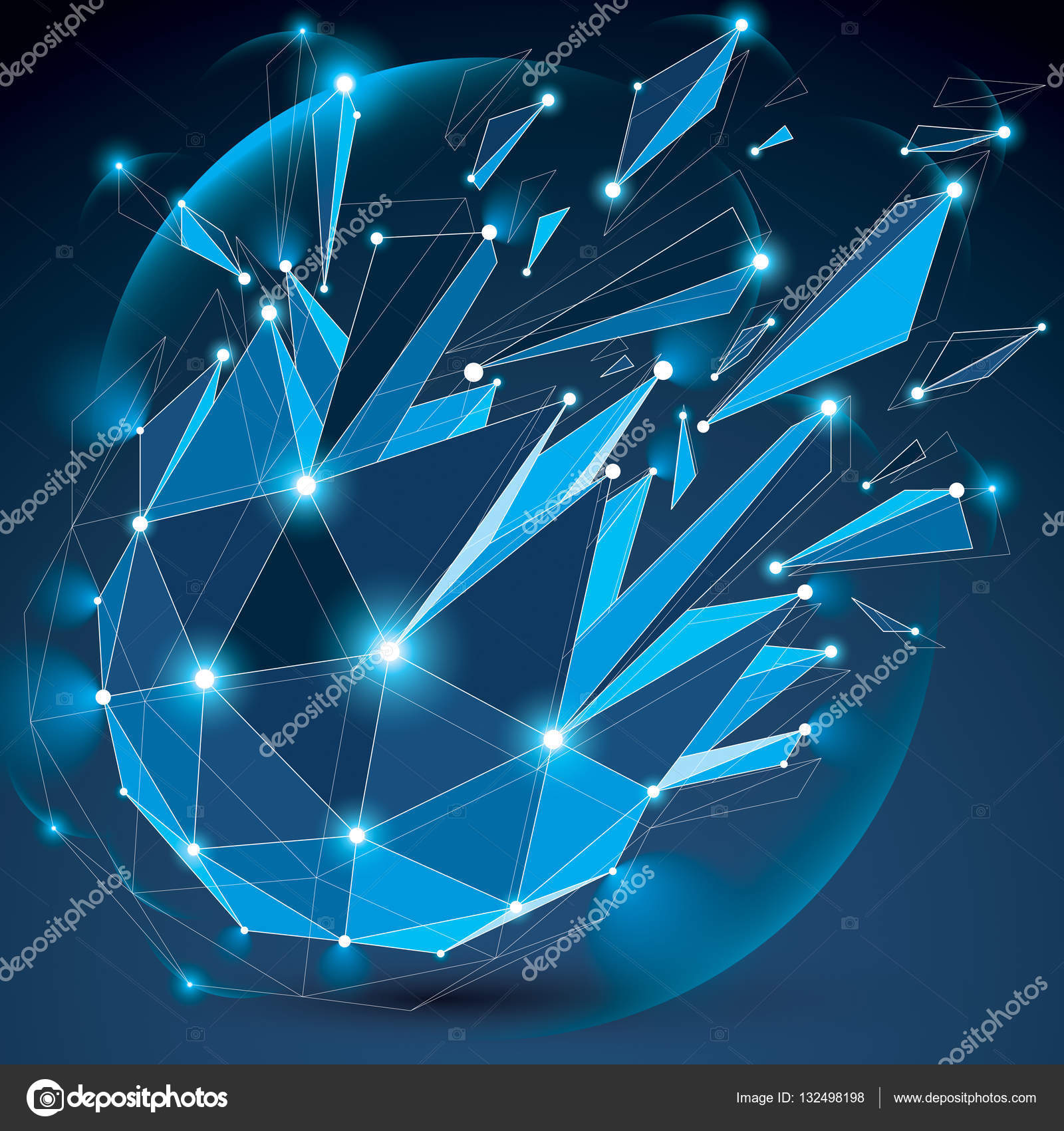 Object of digital different particles Stock Vector Image by ©Ostapius ...