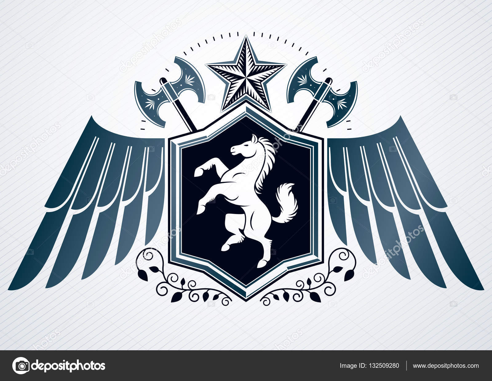 Vintage heraldic emblem Stock Vector Image by ©Ostapius #132509280