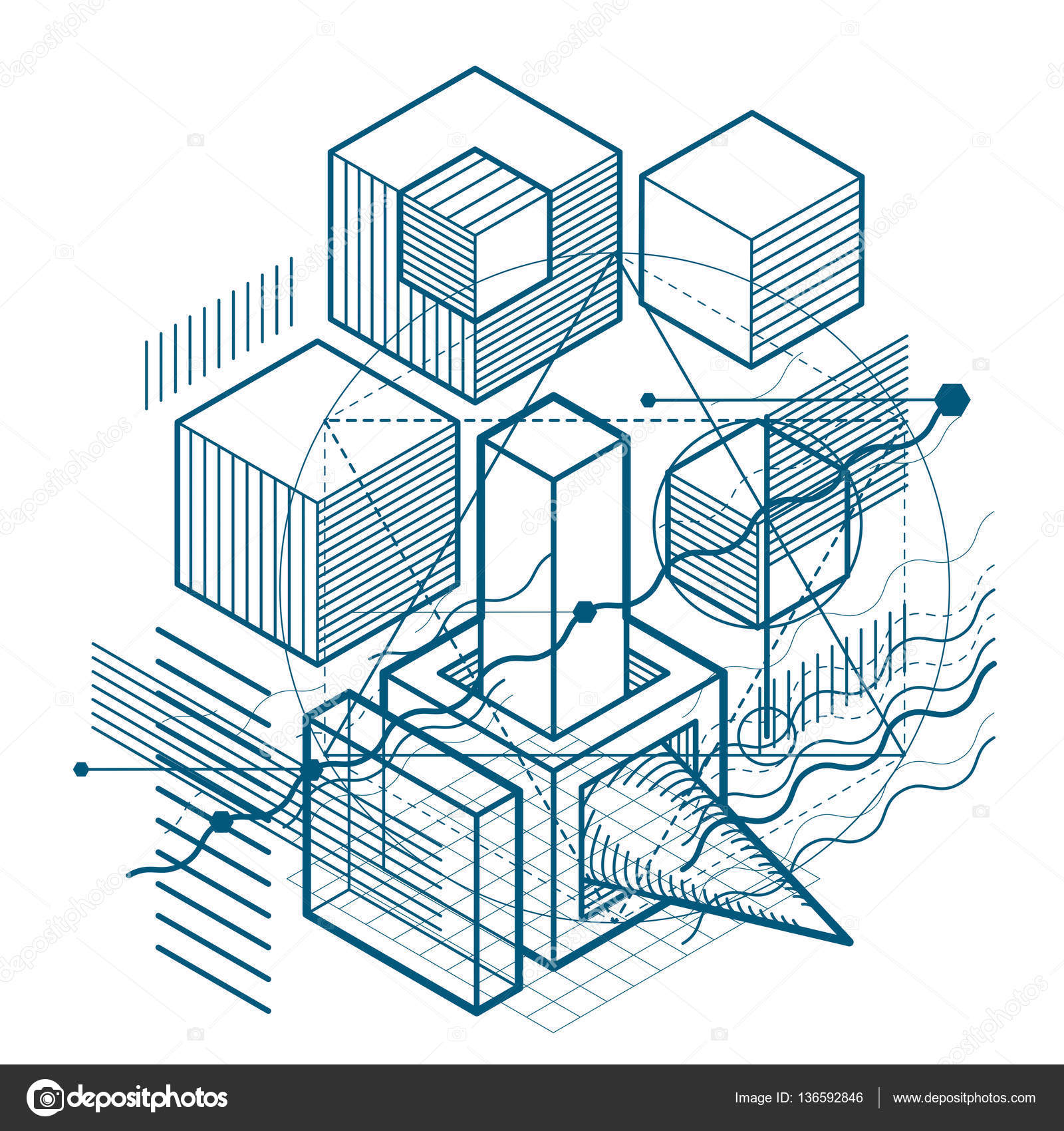 Engineering three dimensional construction Stock Vector Image by ©Ostapiusangelp #136592846