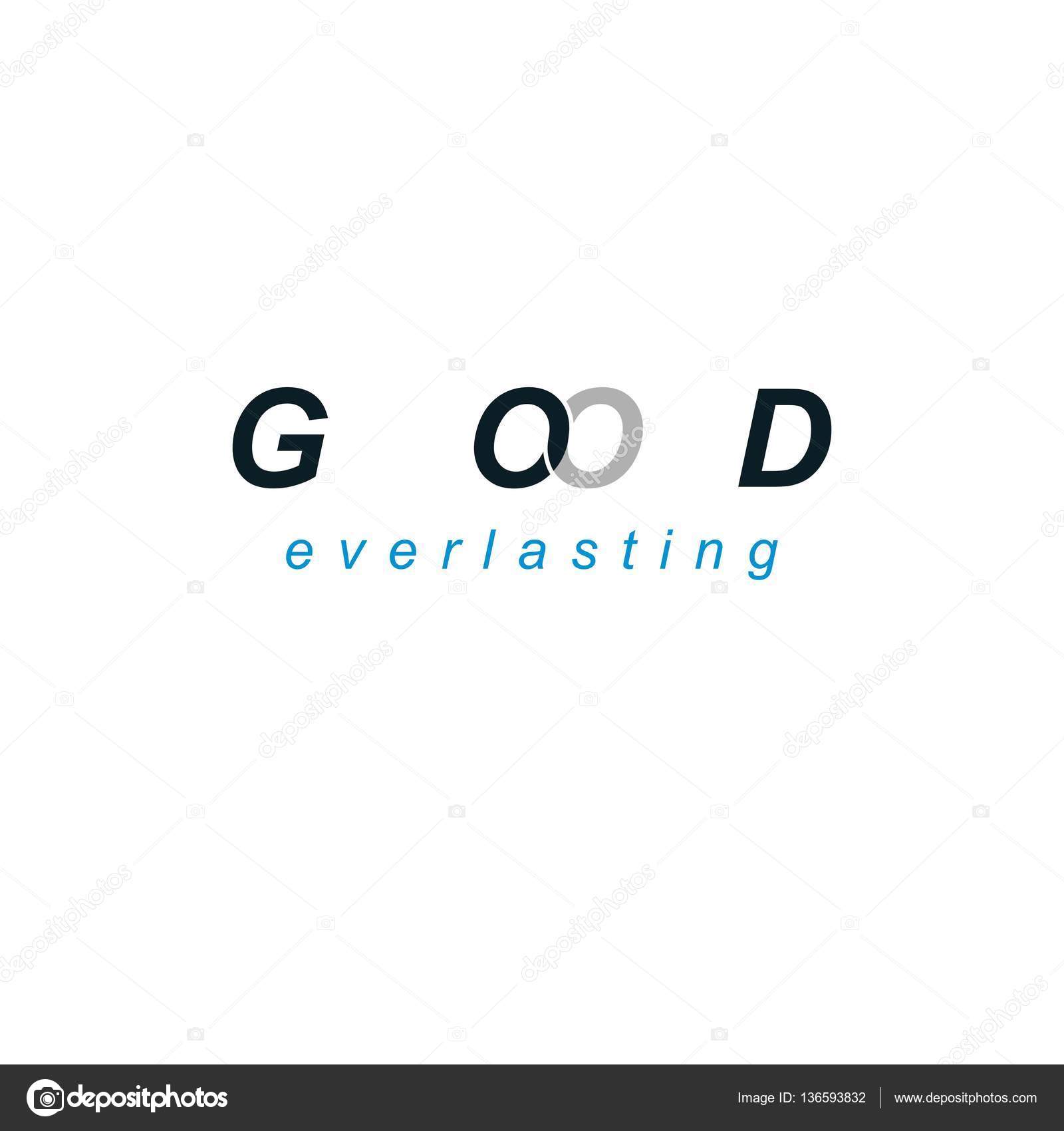 God everlasting and belief lettering logo Stock Vector Image by ...