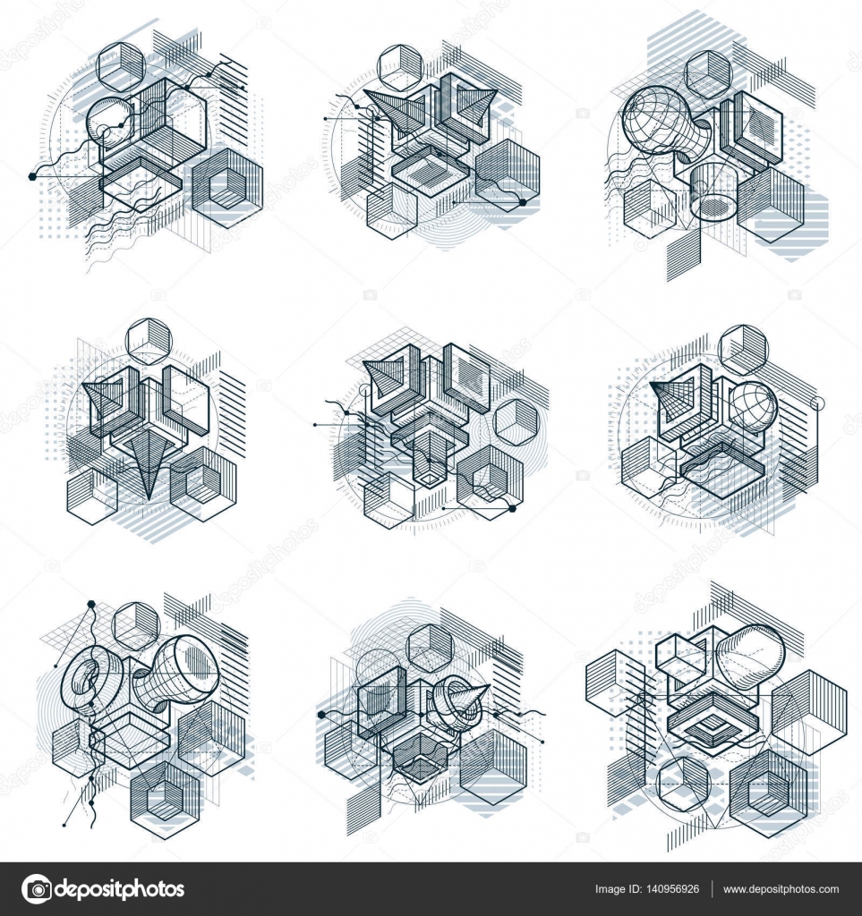 Isometric mesh shapes and figures Stock Vector Image by ©Ostapius ...