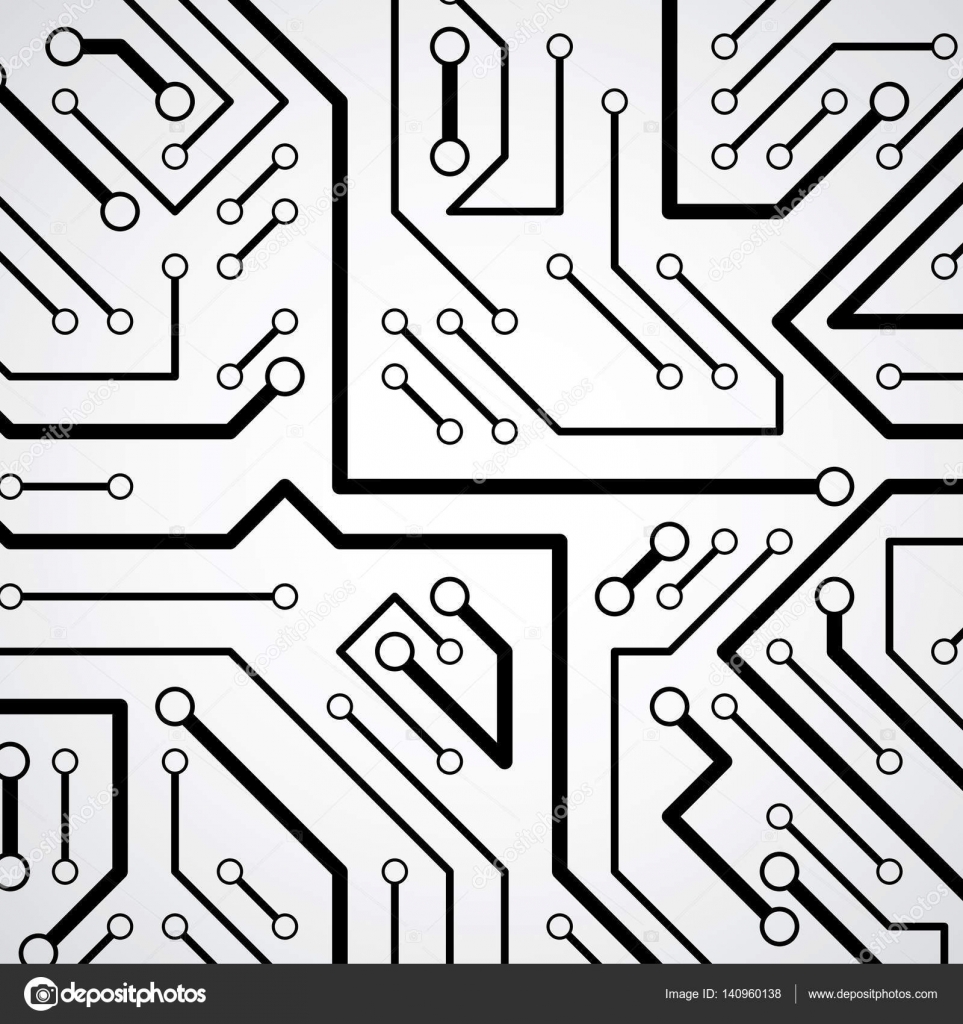 Circular microprocessor schemes Stock Vector Image by ©Ostapius #140960138