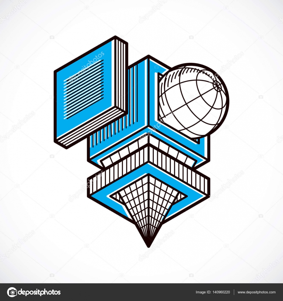Isometric mesh shapes and figures Stock Vector Image by ©Ostapiusangelp ...