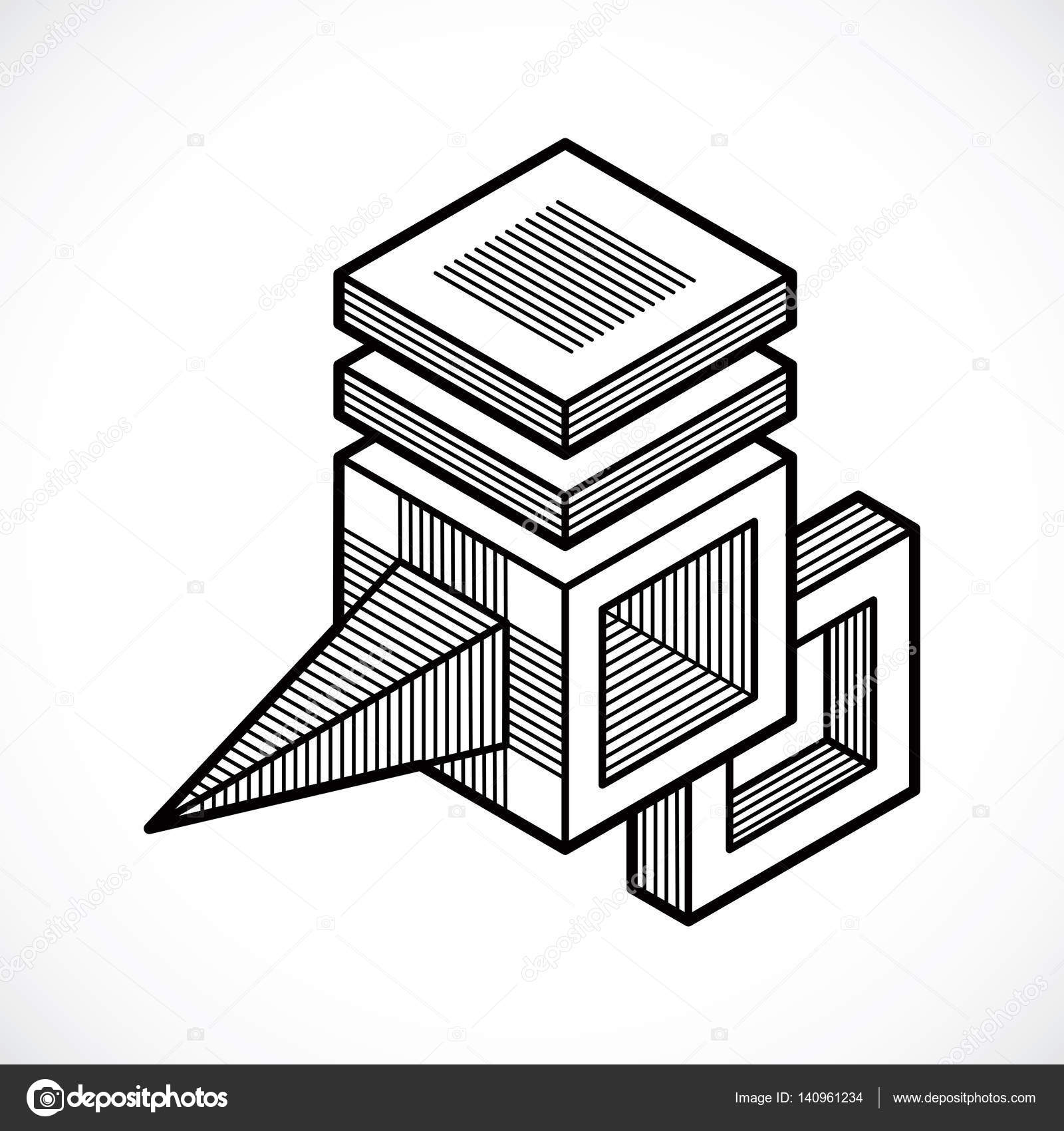 Isometric mesh shapes and figures Stock Vector Image by ©Ostapiusangelp ...