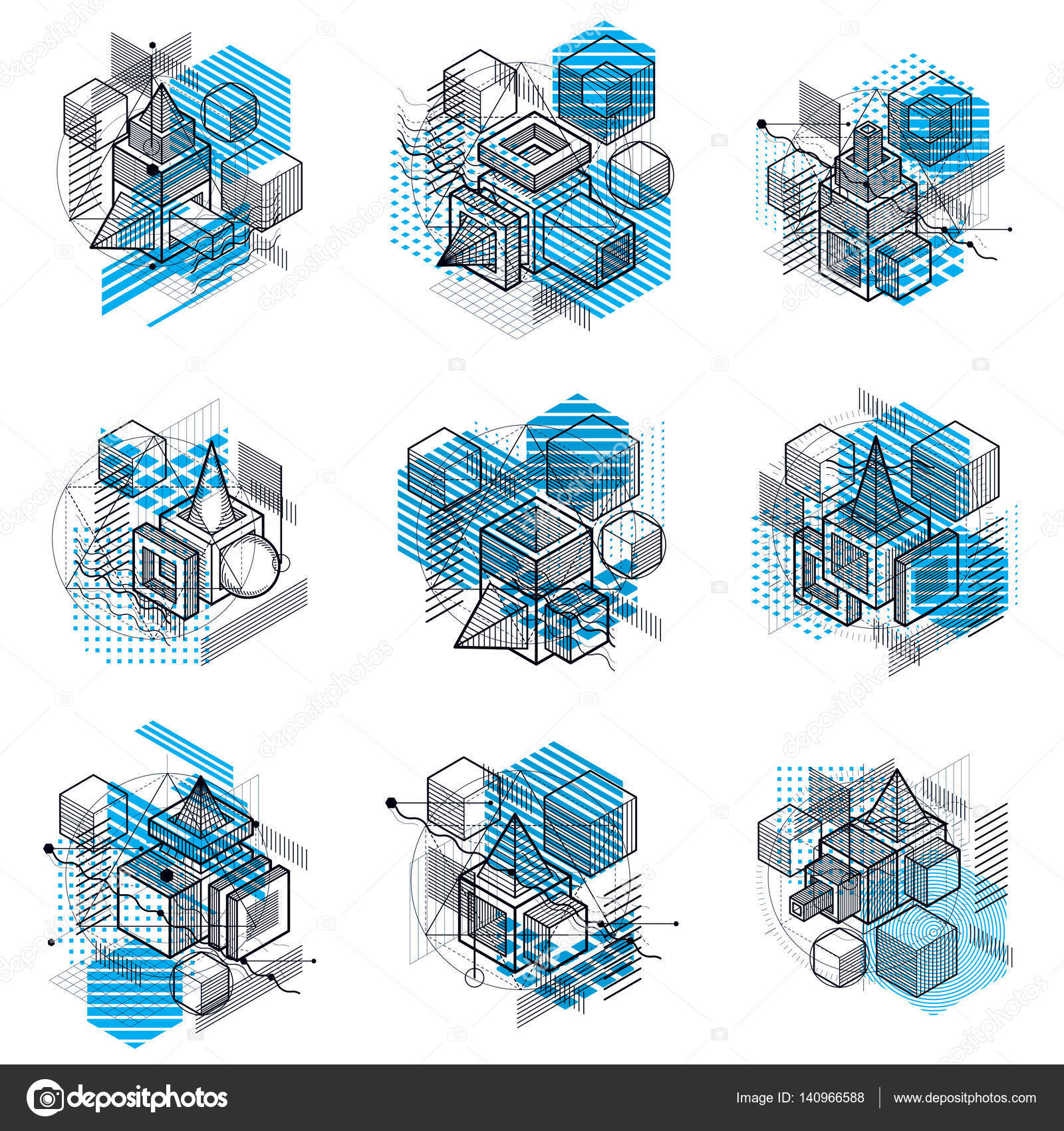 Isometric mesh shapes and figures Stock Vector Image by ©Ostapiusangelp ...