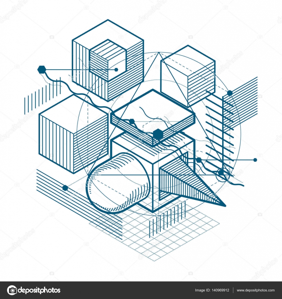 Isometric mesh shapes and figures Stock Vector Image by ©Ostapiusangelp ...