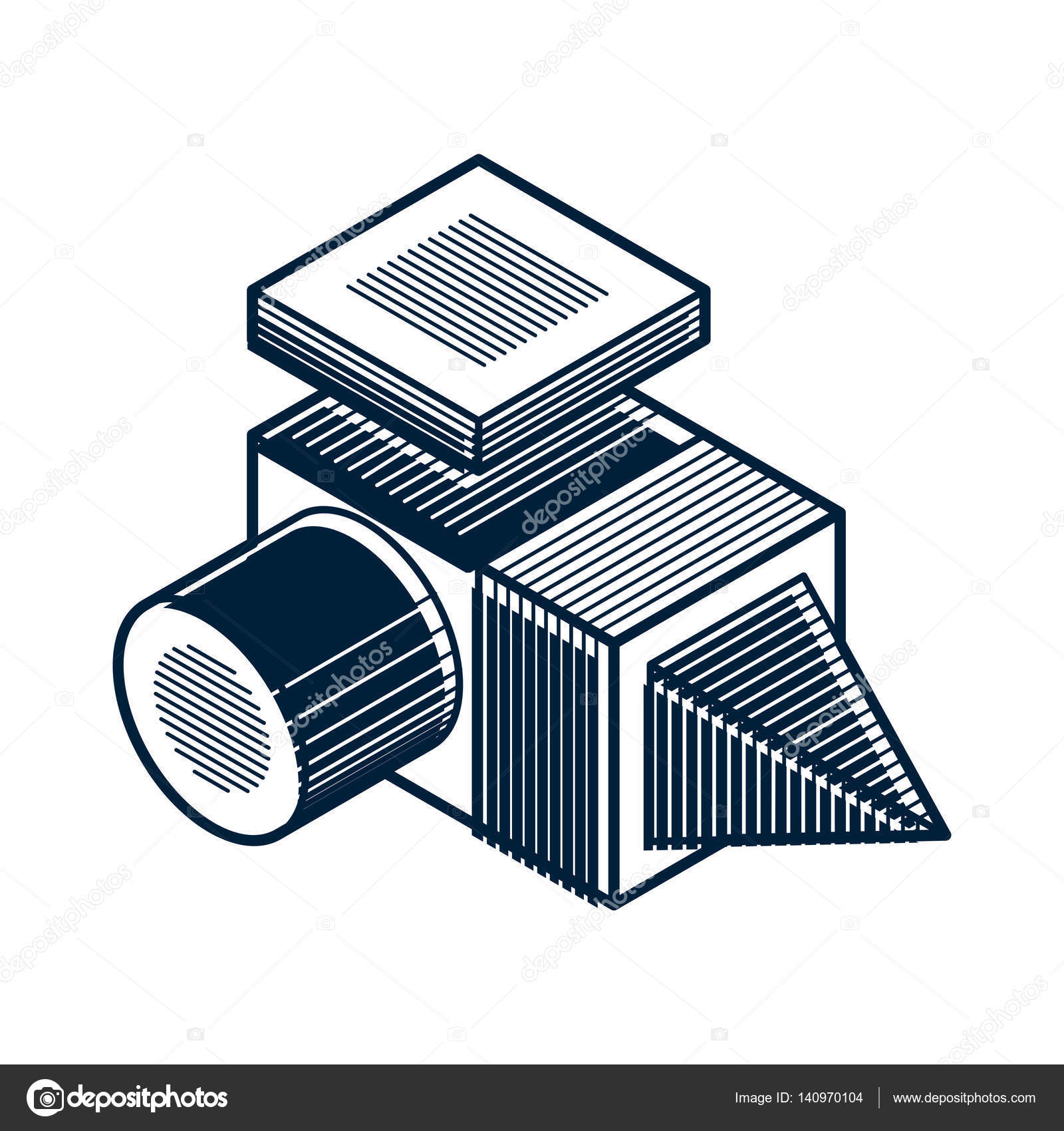 Isometric mesh shapes and figures Stock Vector Image by ©Ostapiusangelp ...