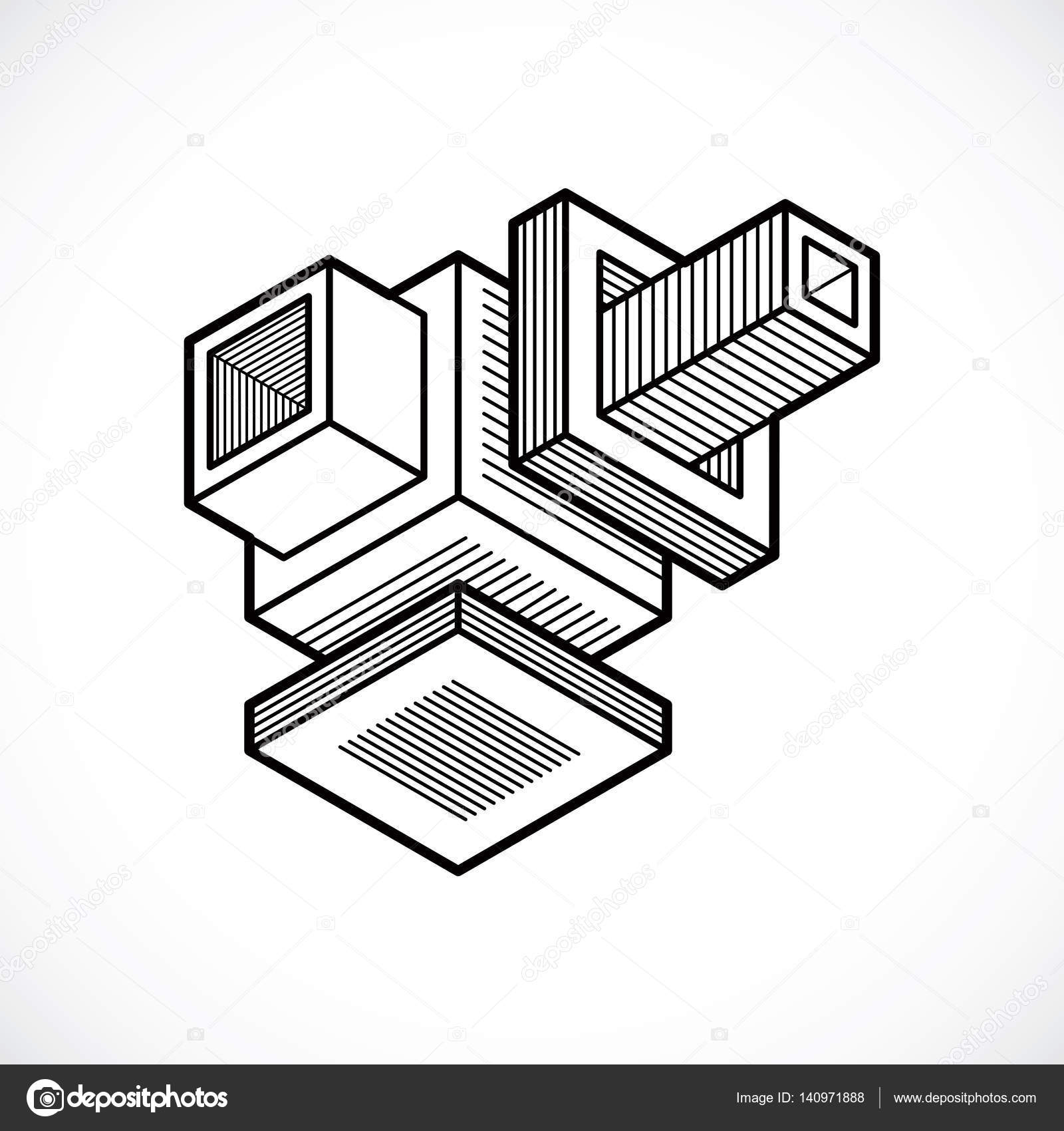 Isometric mesh shapes and figures Stock Vector by ©Ostapius 140971888