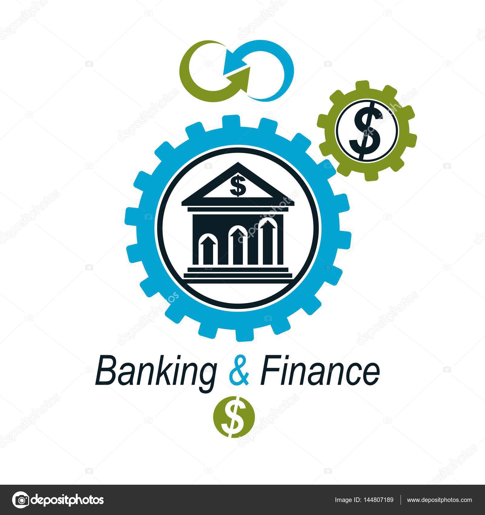 Logotipo conceptual Banca y Finanzas Stock Vector by ©Ostapius 144807189