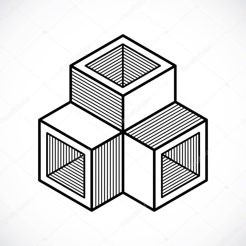 Imágenes: tridimensional | Resumen forma tridimensional isométrica ...