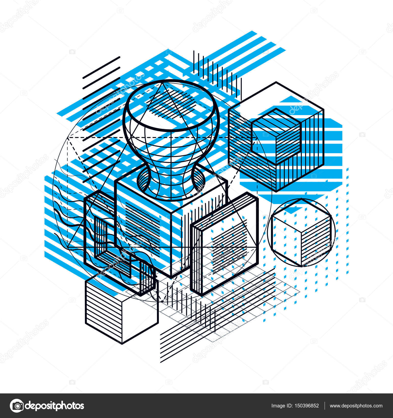 Engineering industrial shape Stock Vector Image by ©Ostapius #150396852