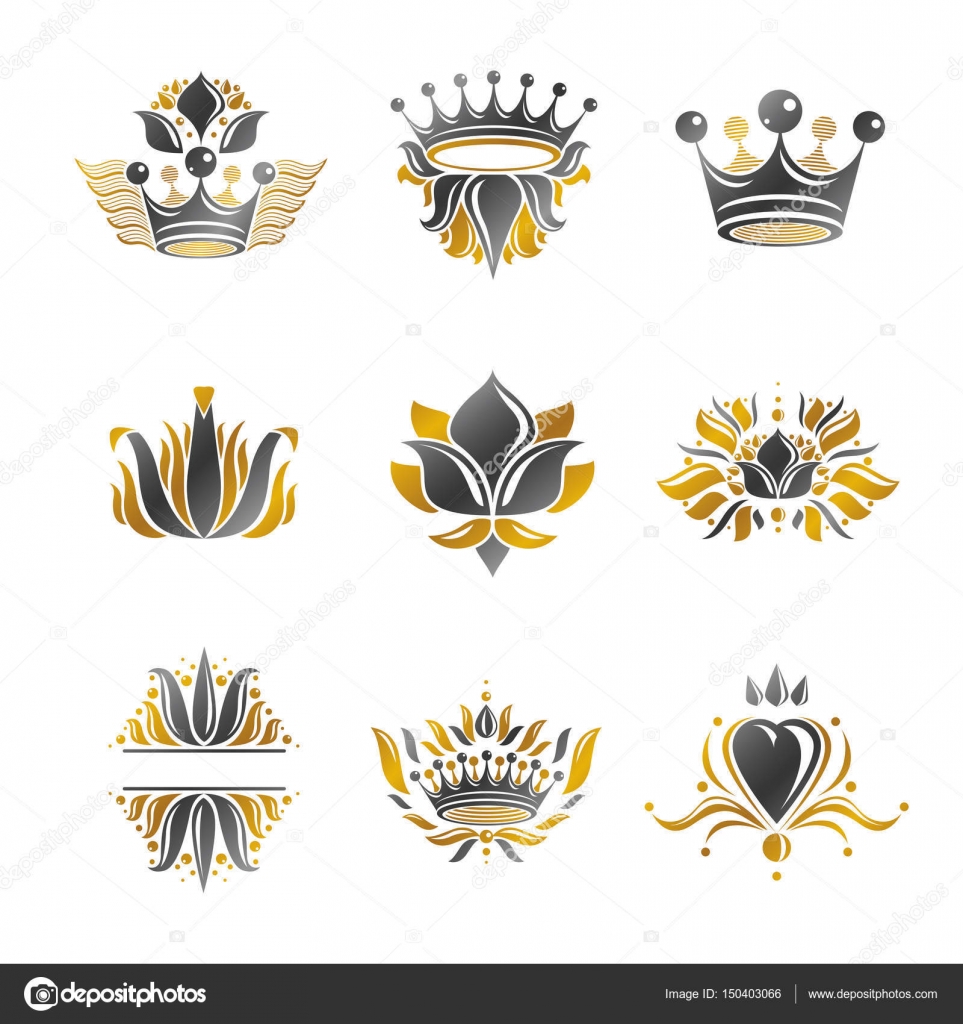 Set of Royal Heraldic symbols Stock Vector Image by ©Ostapius #150403066