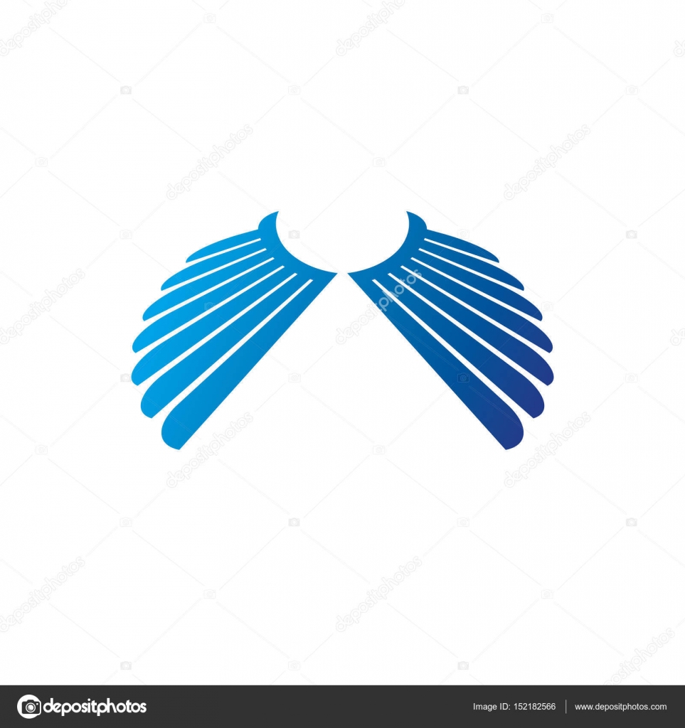 Blue freedom Wings emblem. Stock Vector by ©Ostapius 152182566