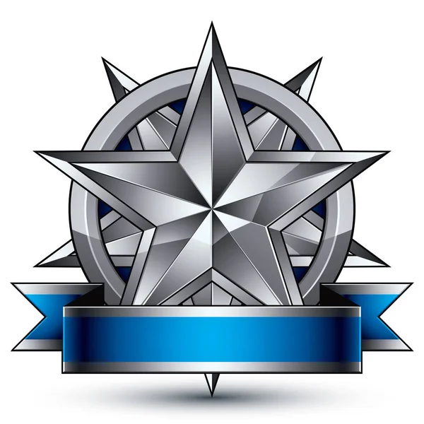 Heraldic template with five-pointed silver star Stock Vector by ...