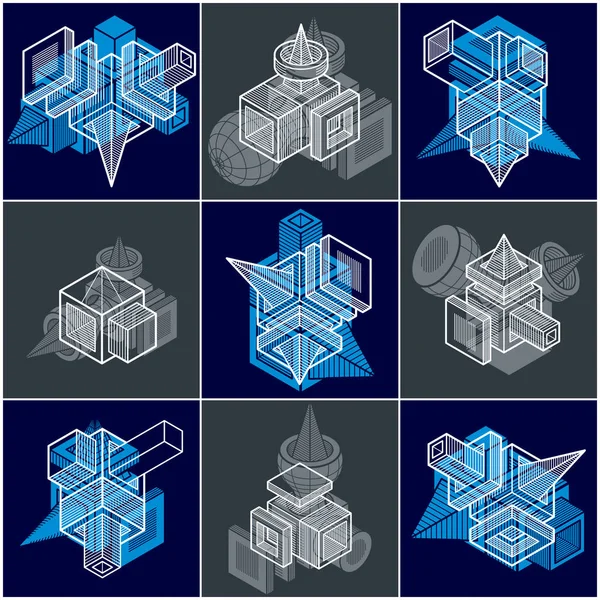 Dimensional geometric shapes Vector Art Stock Images | Depositphotos