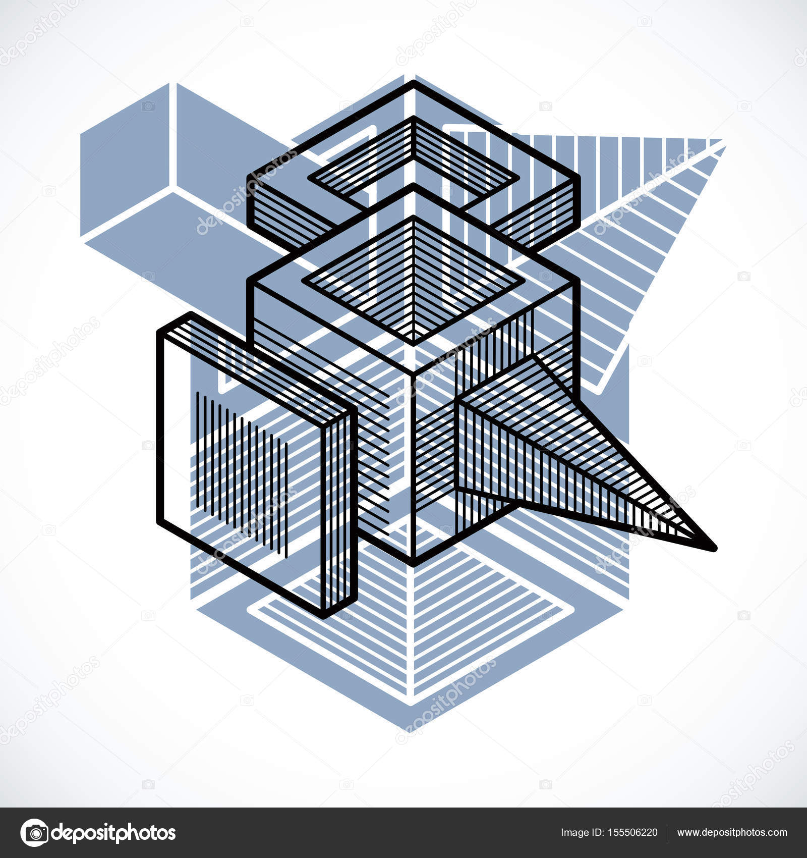 Isometric shapes composition Stock Vector Image by ©Ostapius #155506220