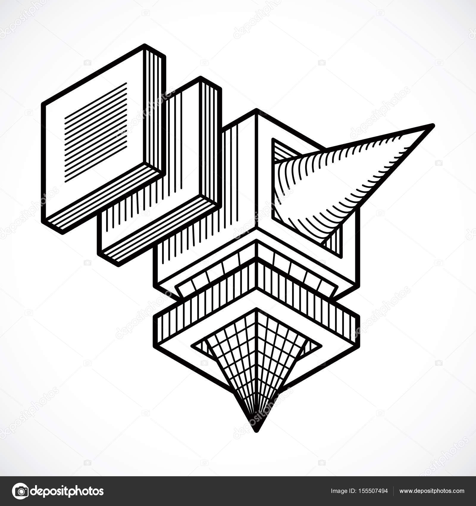 Isometric shapes composition Stock Vector by ©Ostapius 155507494