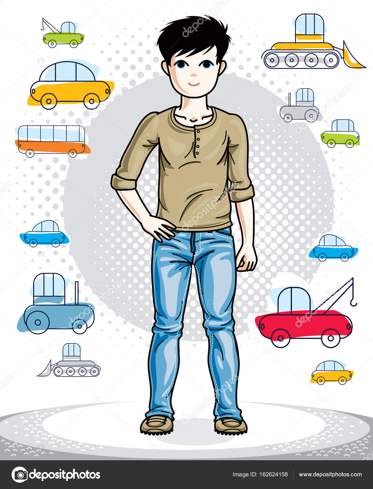 Handsome cartoon male Stock Vector by ©Ostapius 162624158