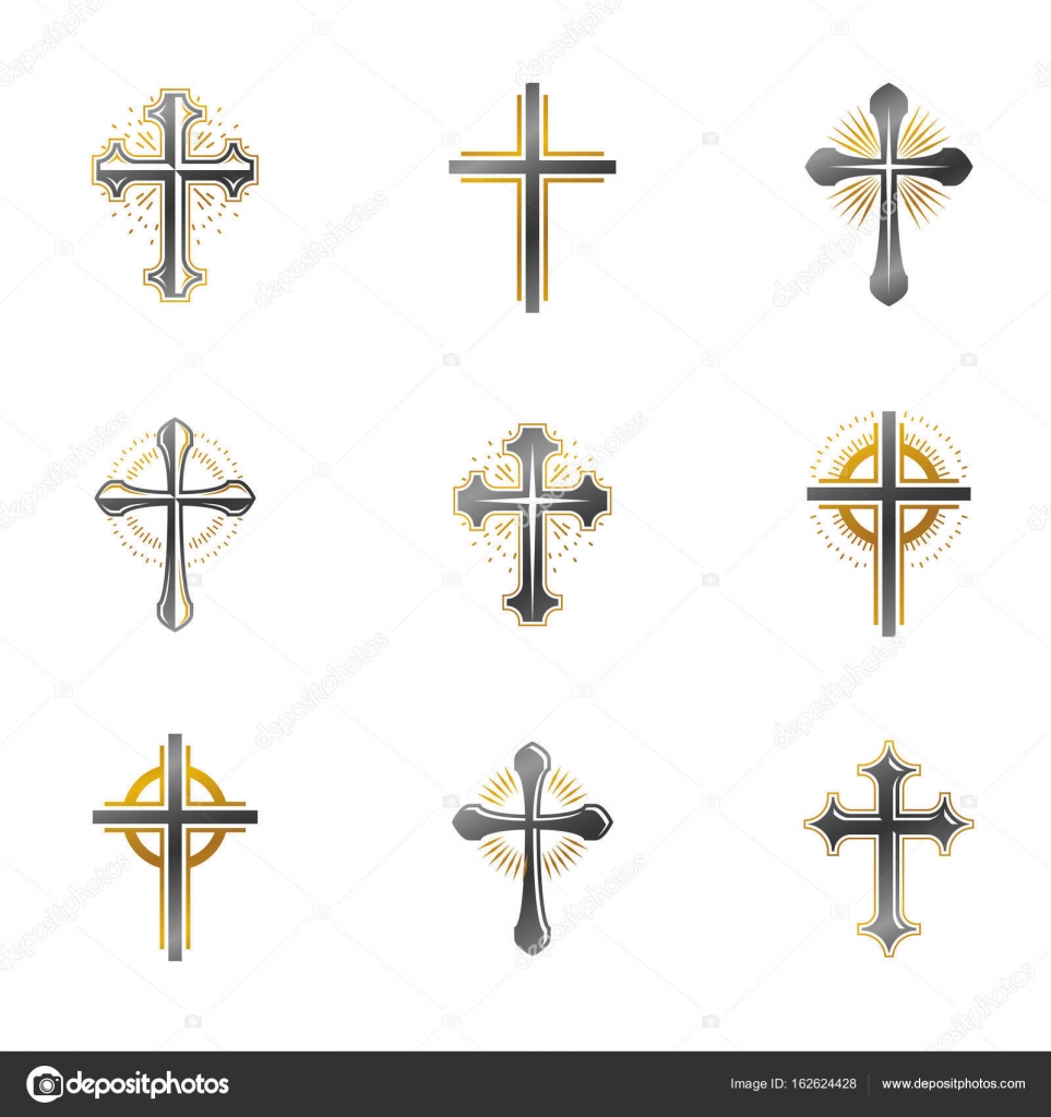 Religious emblems set Stock Vector by ©Ostapius 162624428